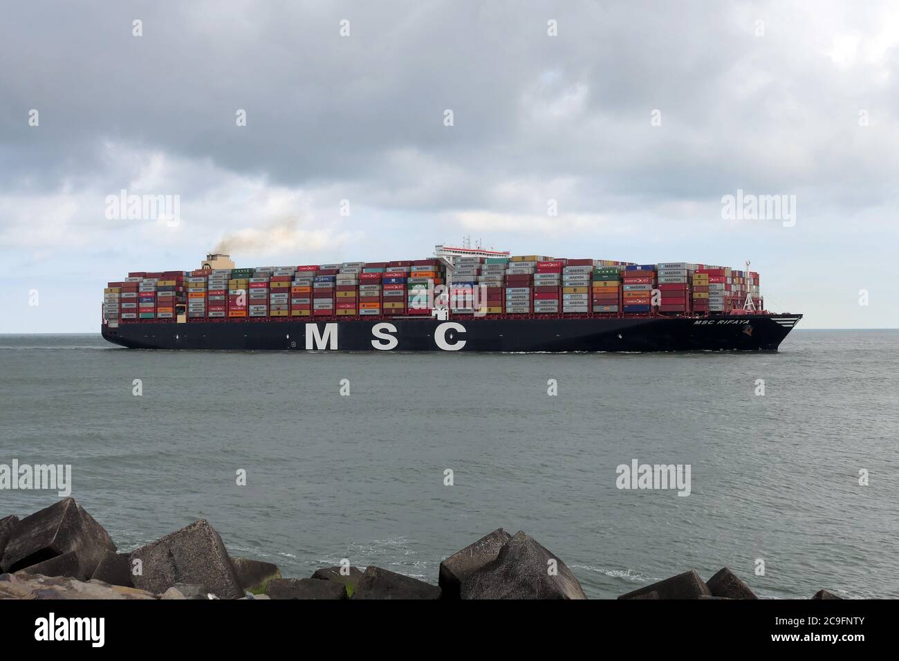 The container ship MSC Rifaya will reach the port of Rotterdam on July ...