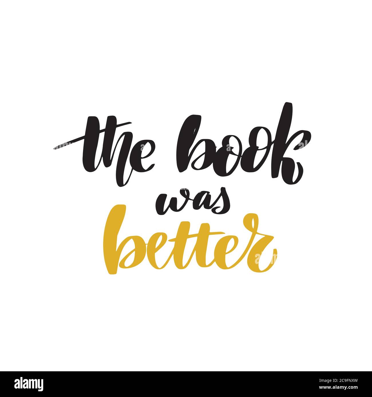 Vector calligraphy illustration isolated on white background Stock ...