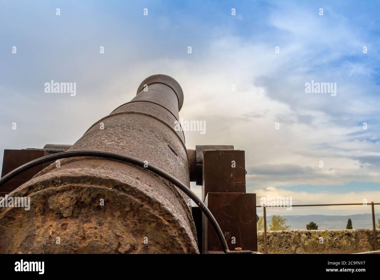 Old, aged and weathered metallic cannon gun Stock Photo - Alamy
