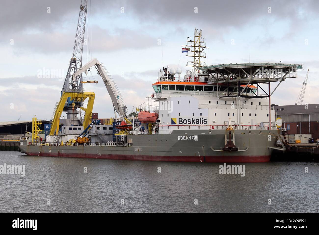 The cable layer vessel NDeavor will be located in Rotterdam's Waalhaven ...