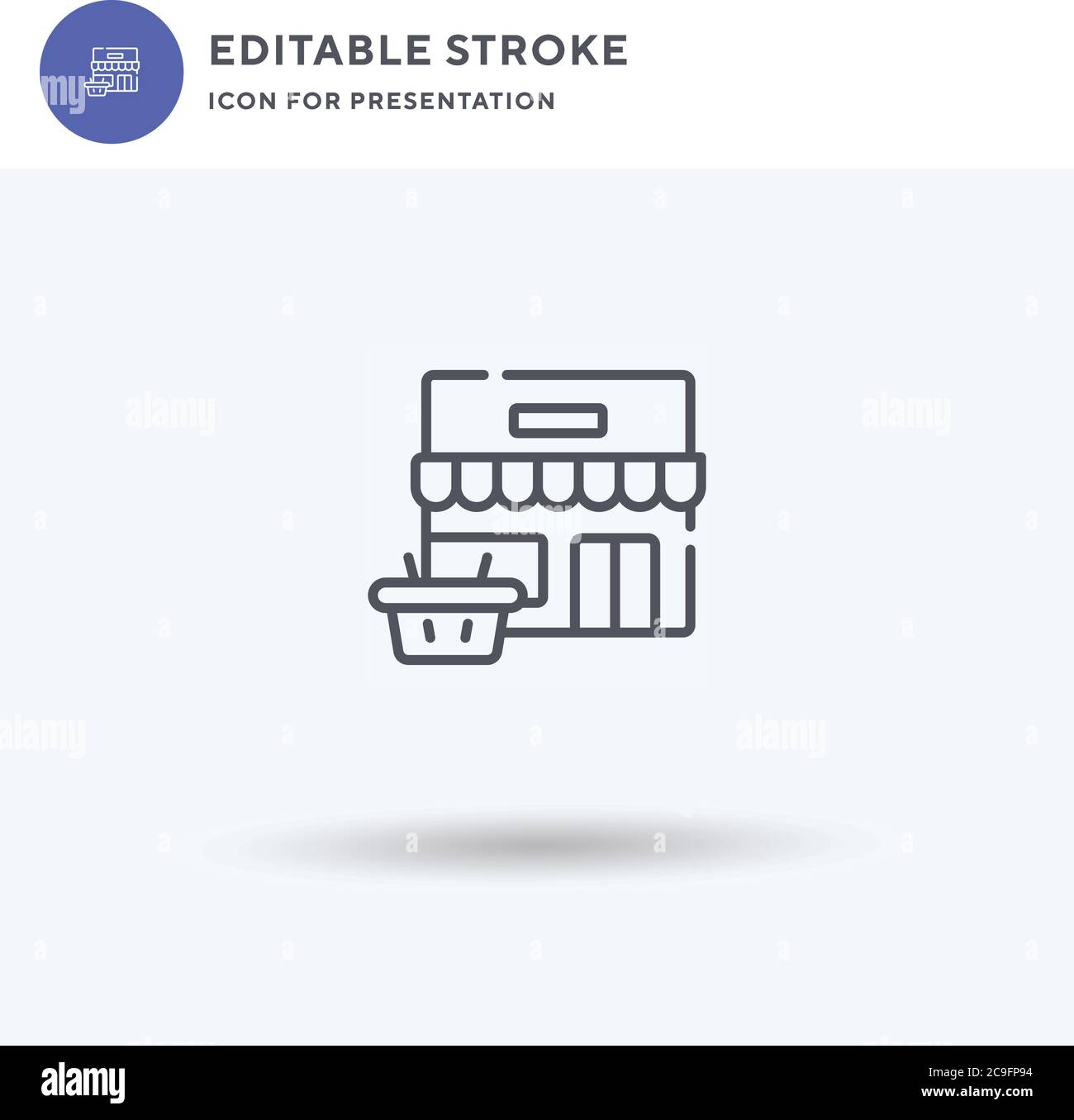 Shopping Store icon vector, filled flat sign, solid pictogram isolated ...