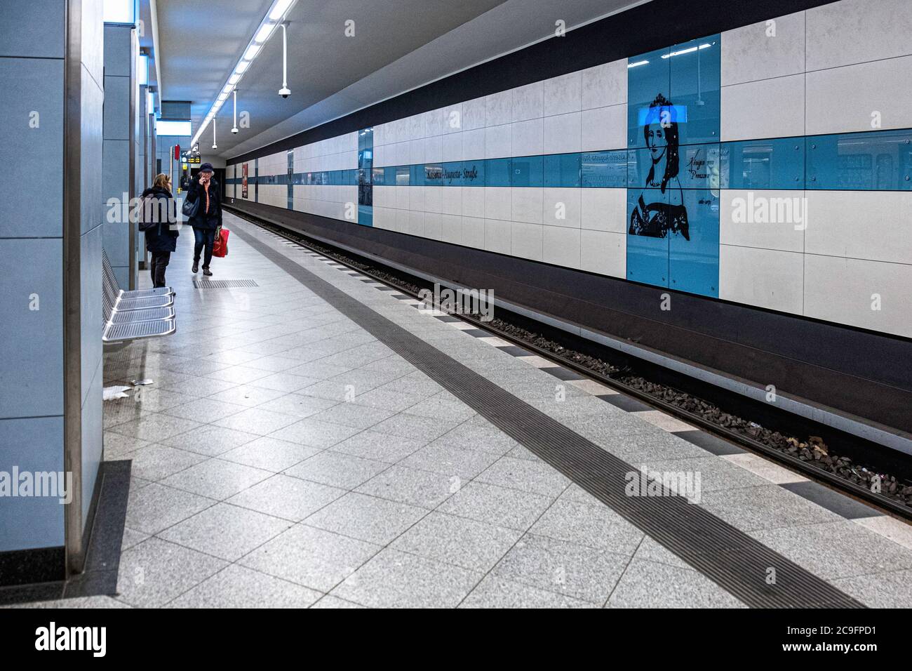 The Kaiserin-Augusta-Strasse U-Bahn underground railway station ...