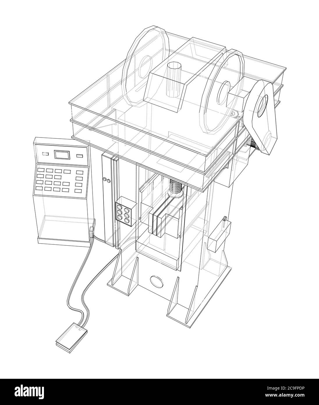 Friction screw press concept outline. Vector Stock Vector Image & Art ...