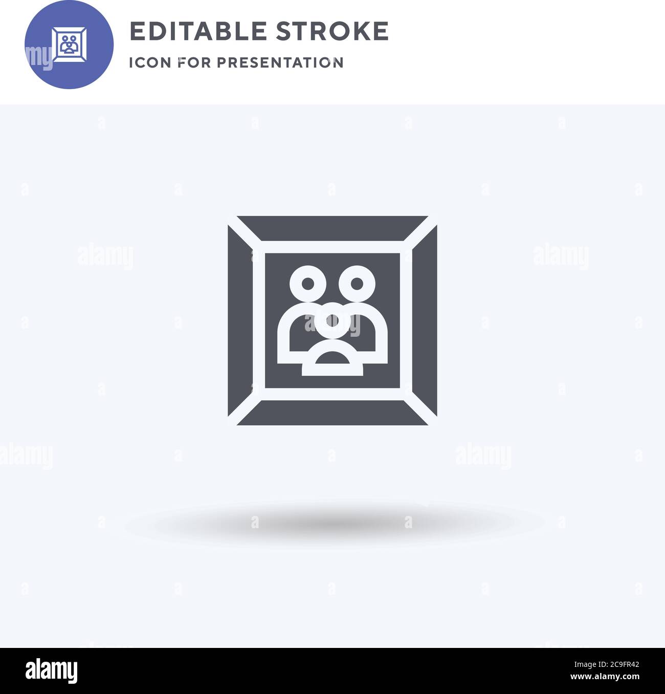 Picture Frames icon vector, filled flat sign, solid pictogram isolated ...