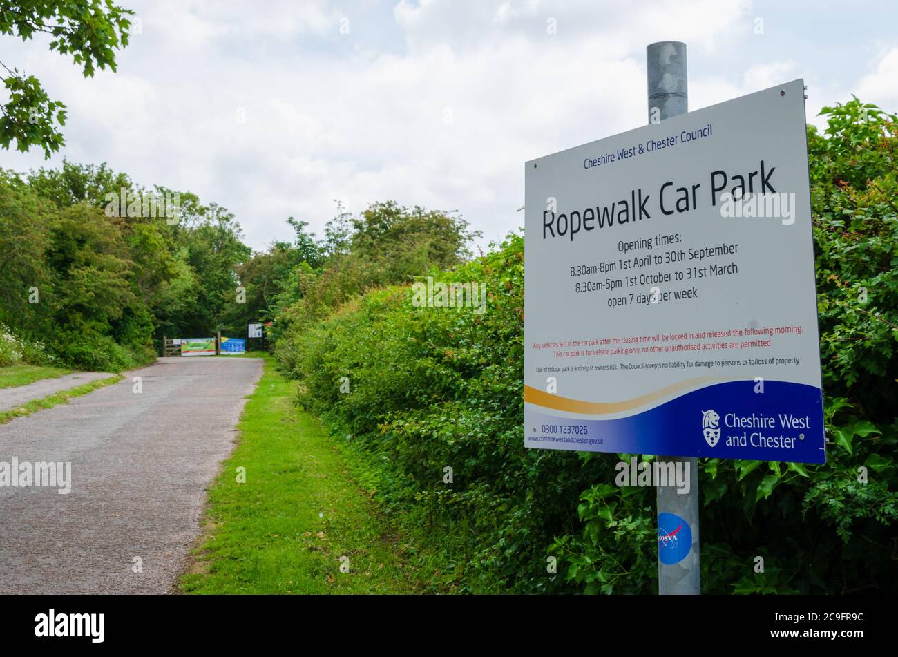 Parkgate, UK: Jun 17, 2020: The Ropewalk car park is for visitors to ...