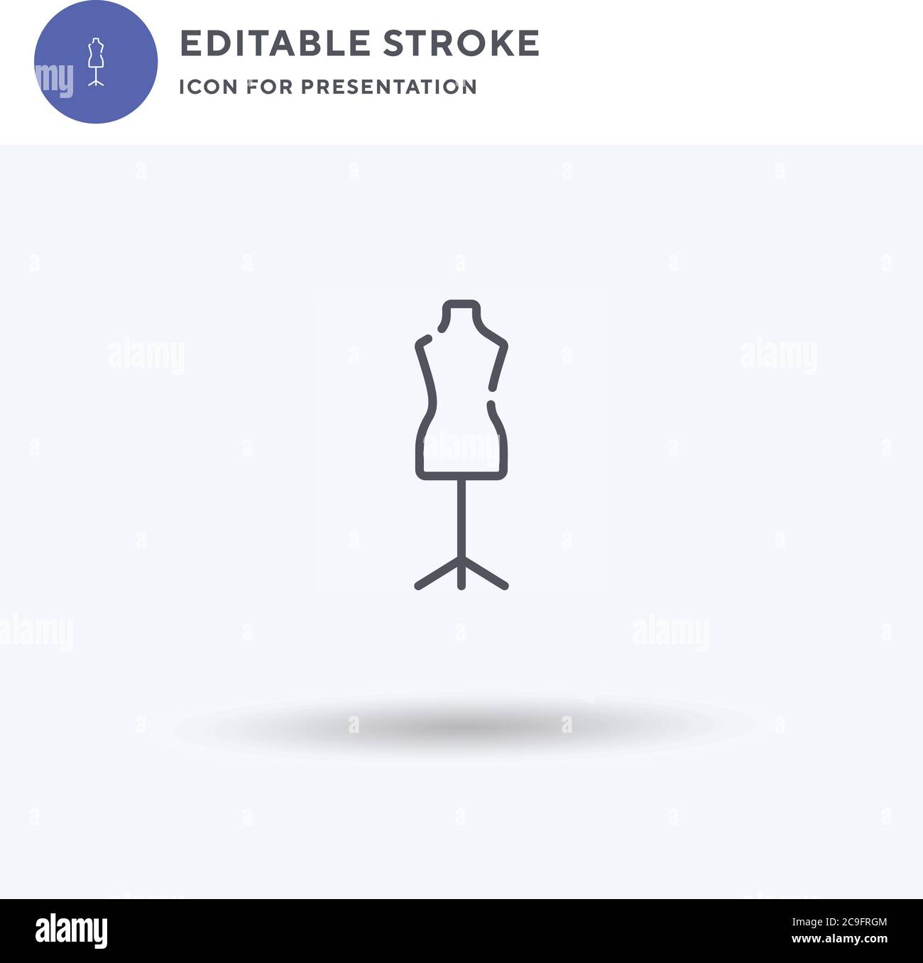 Mannequin icon vector, filled flat sign, solid pictogram isolated on ...