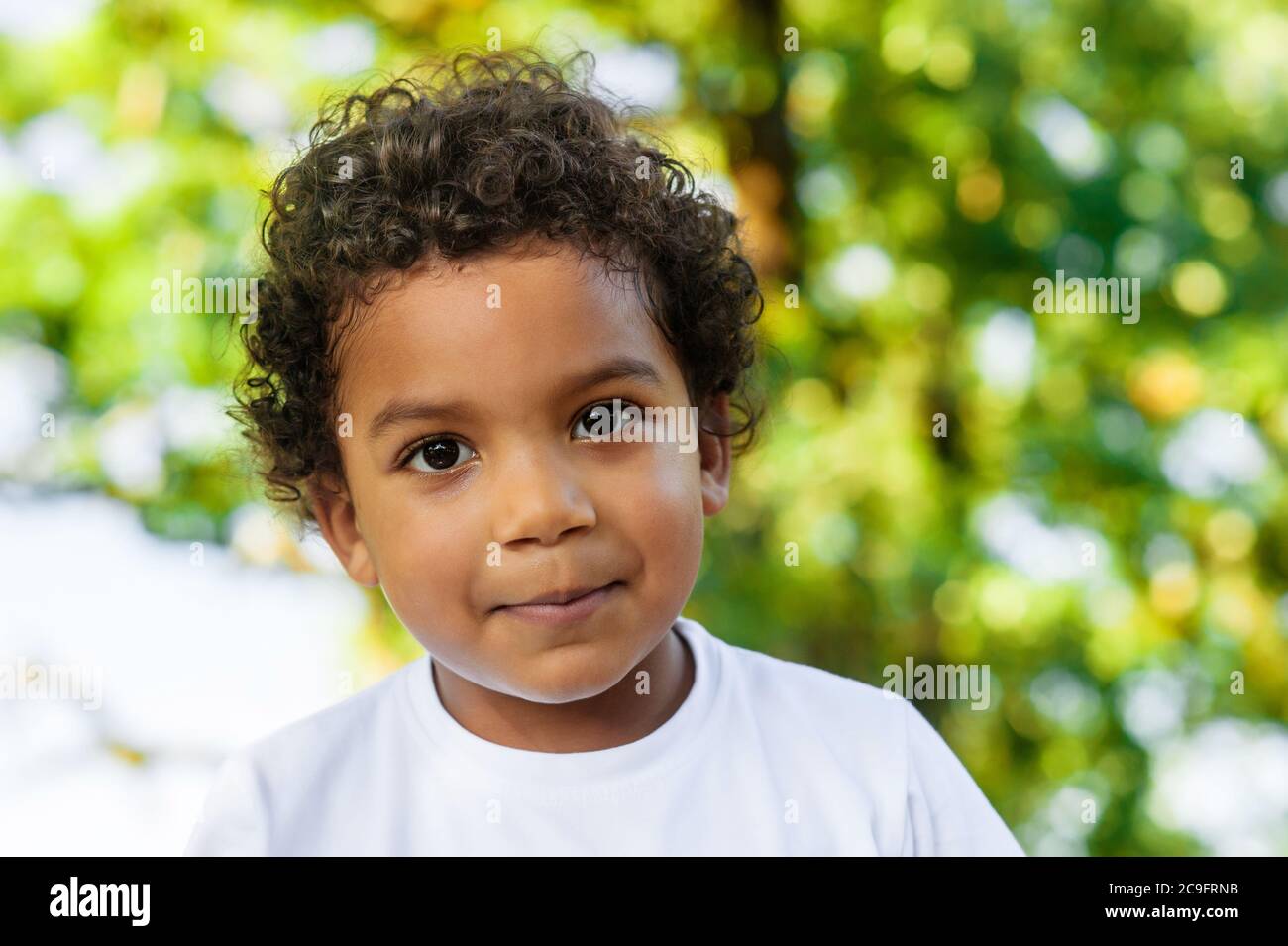 Close up portrait of a happy african boy looking at the camera Stock ...