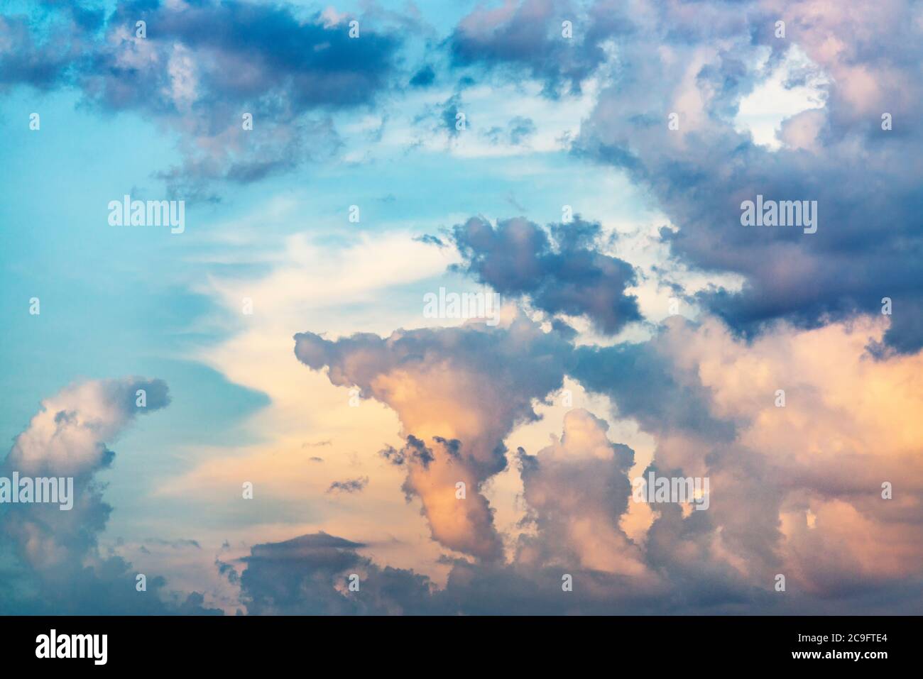 Beautiful evening sky after a storm Stock Photo - Alamy