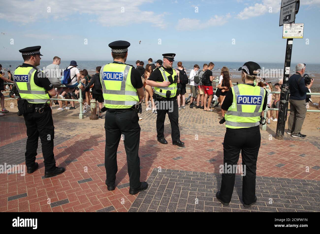 Police at Portobello Beach in Edinburgh Stock Photo - Alamy