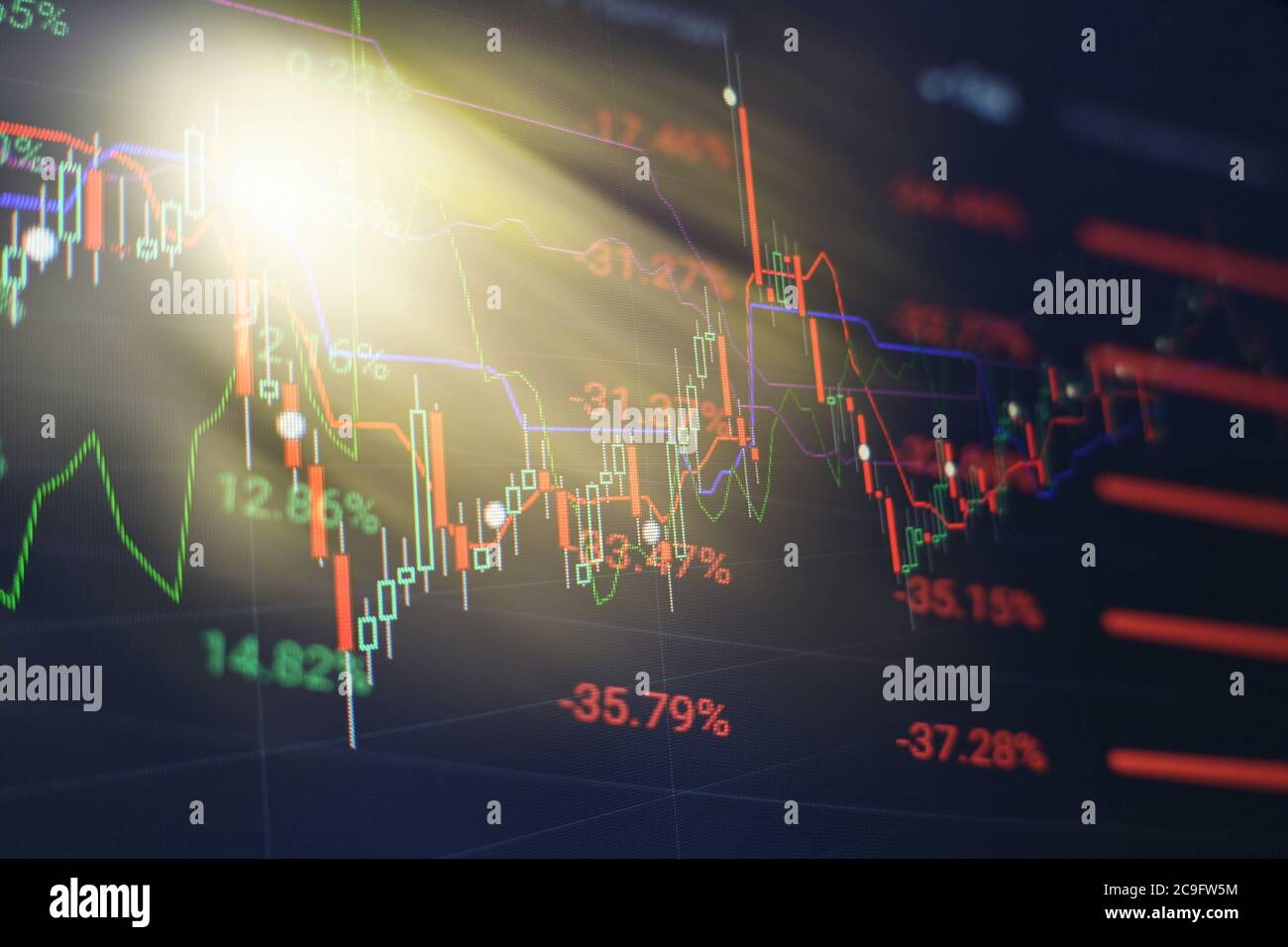 Abstract background with graph chart finance. Business concept ...