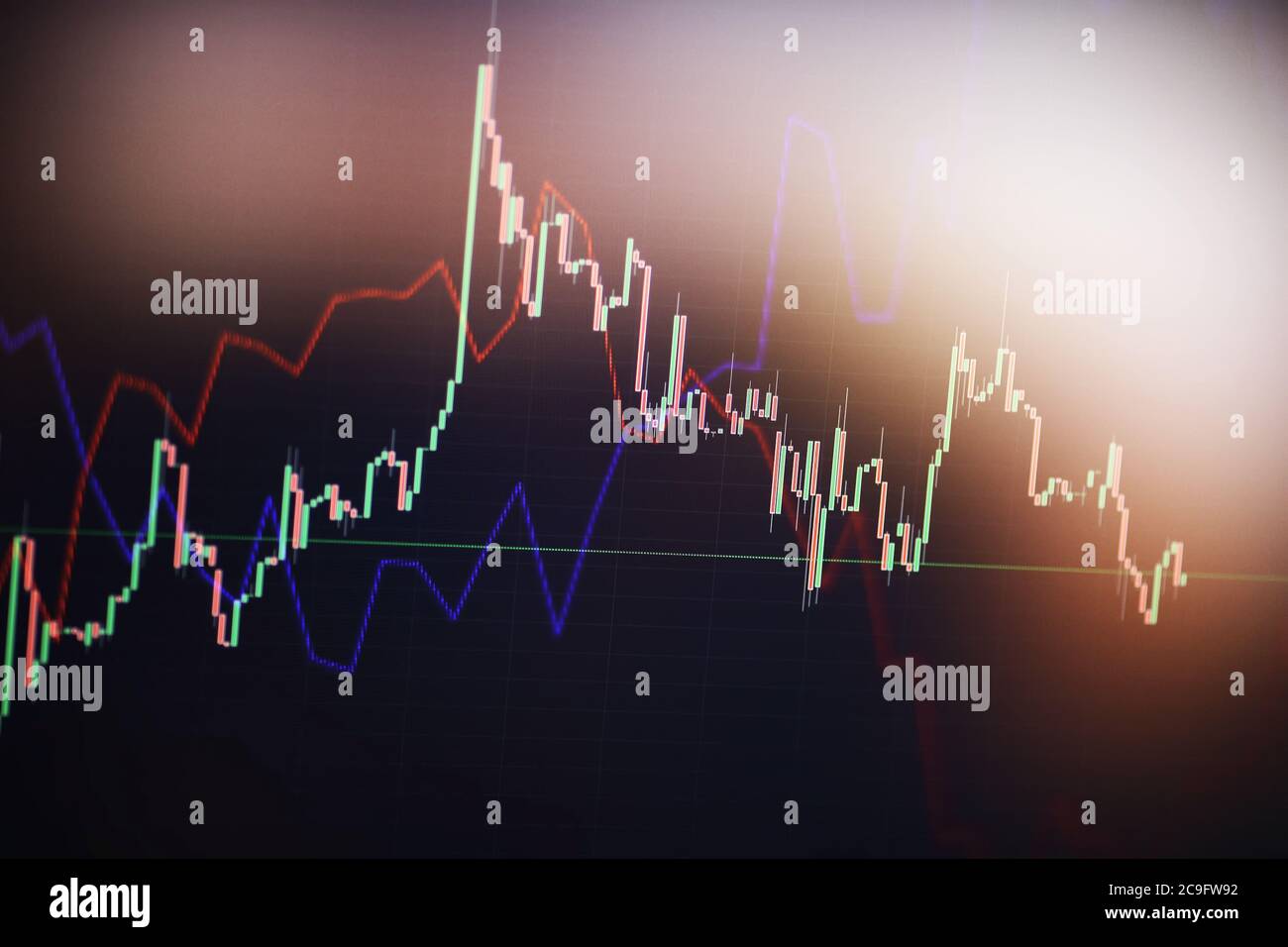 Stock exchange business screen data graph background. Background with ...