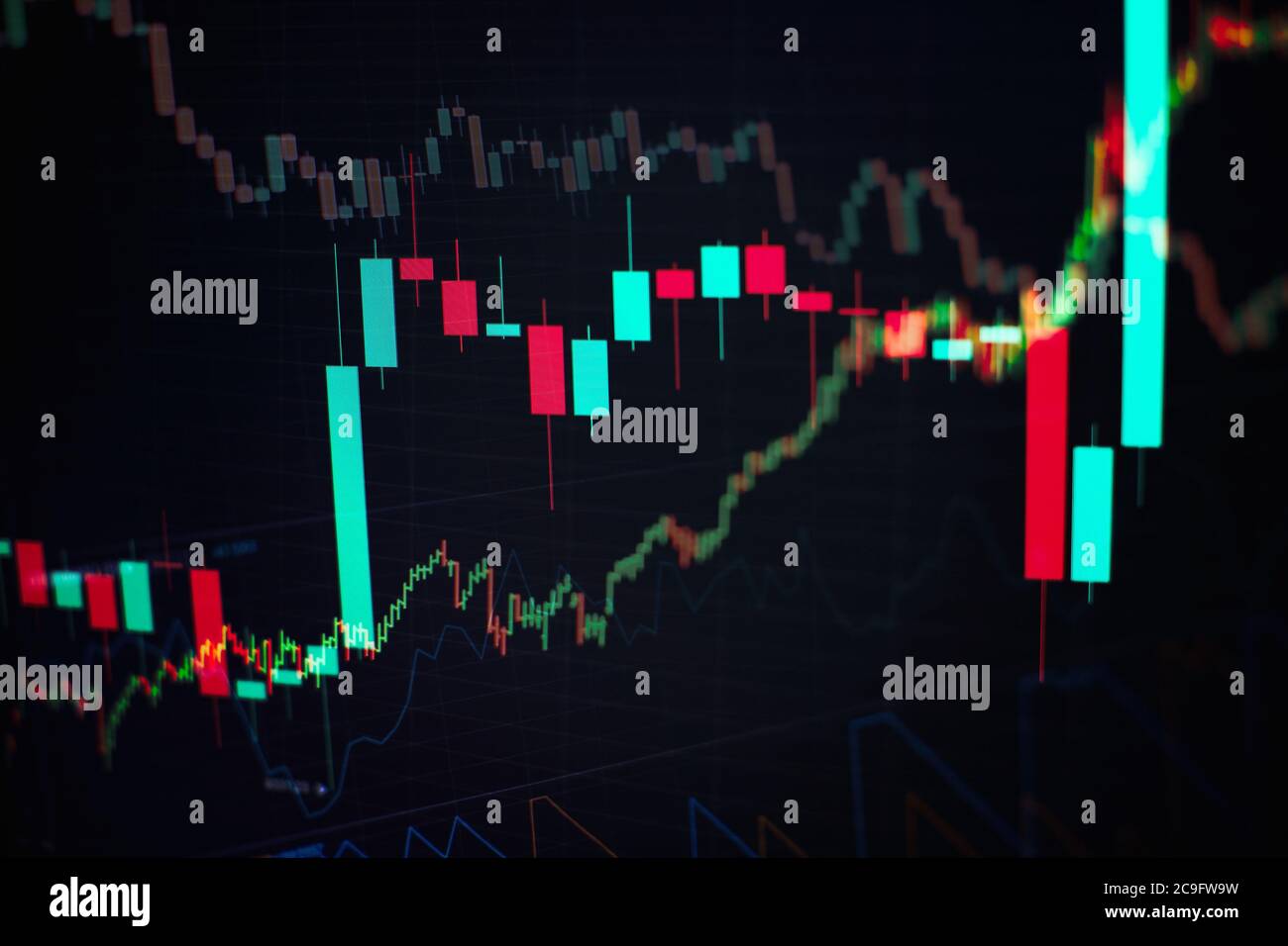 Stock market online uptrend chart hi-res stock photography and images ...