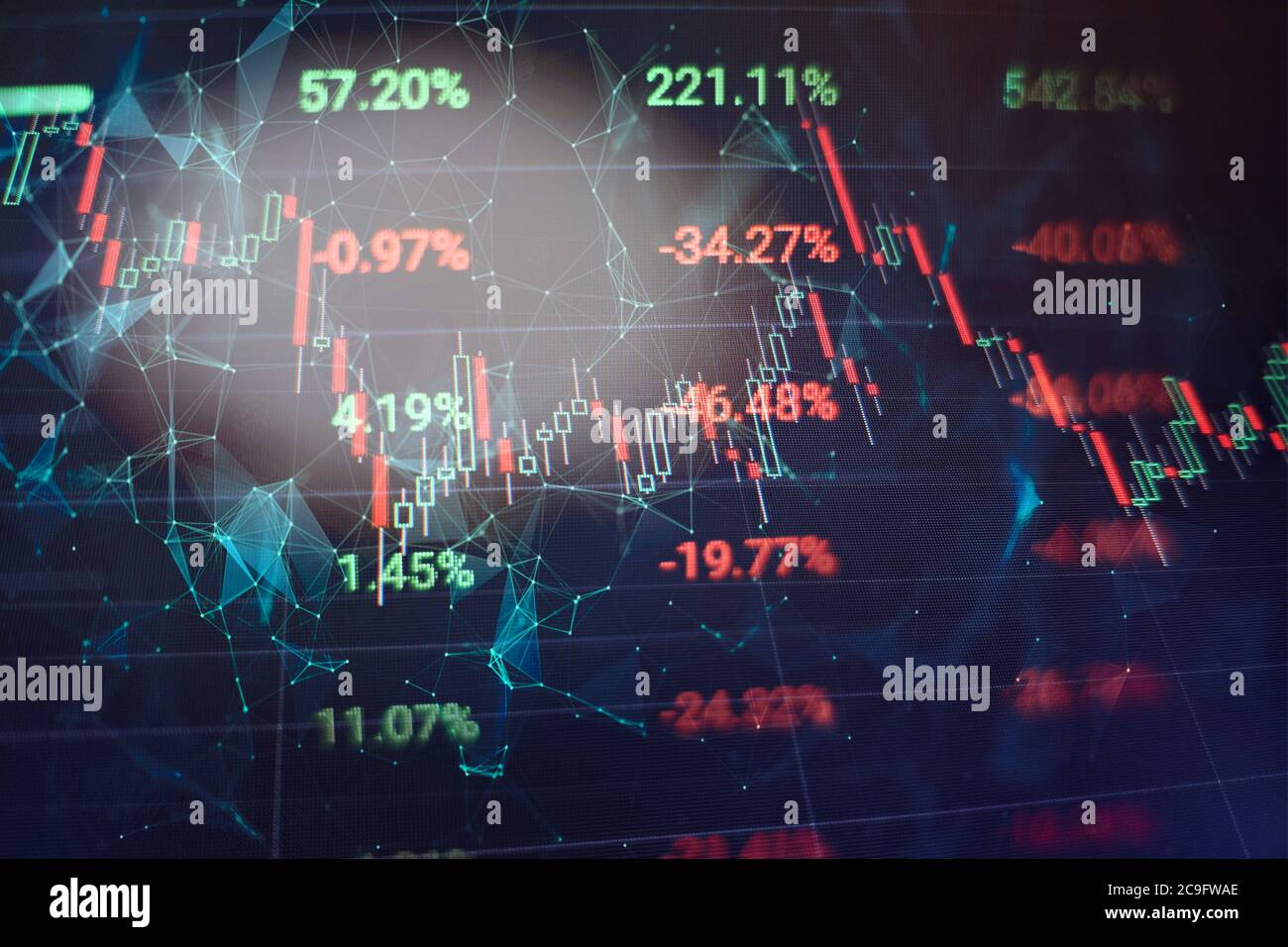 Abstract background with graph chart finance. Business concept ...