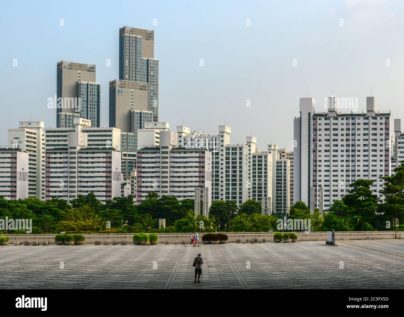 Yongsan, Seoul, South Korea - Skyline made of different kinds of ...
