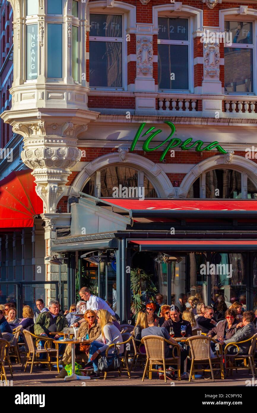 Cafe in Amsterdam, Amsterdam, Netherlands Stock Photo - Alamy