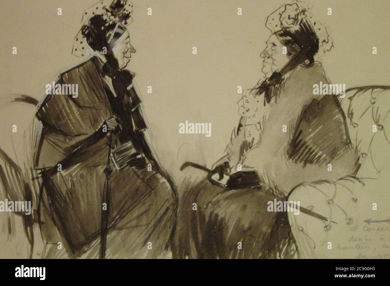 Jacques Wély Deux vieilles en discussion Stock Photo - Alamy