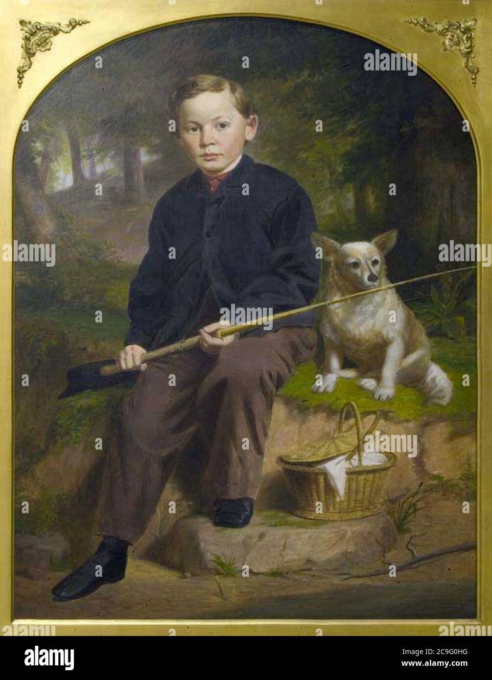 Jacob Cox - Portrait of Charles H. Brewer (Boy Fishing with Dog Stock ...