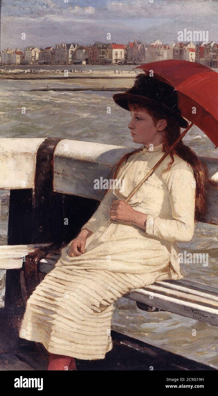 Jan Frans Verhas - Blankenberghe Stock Photo - Alamy