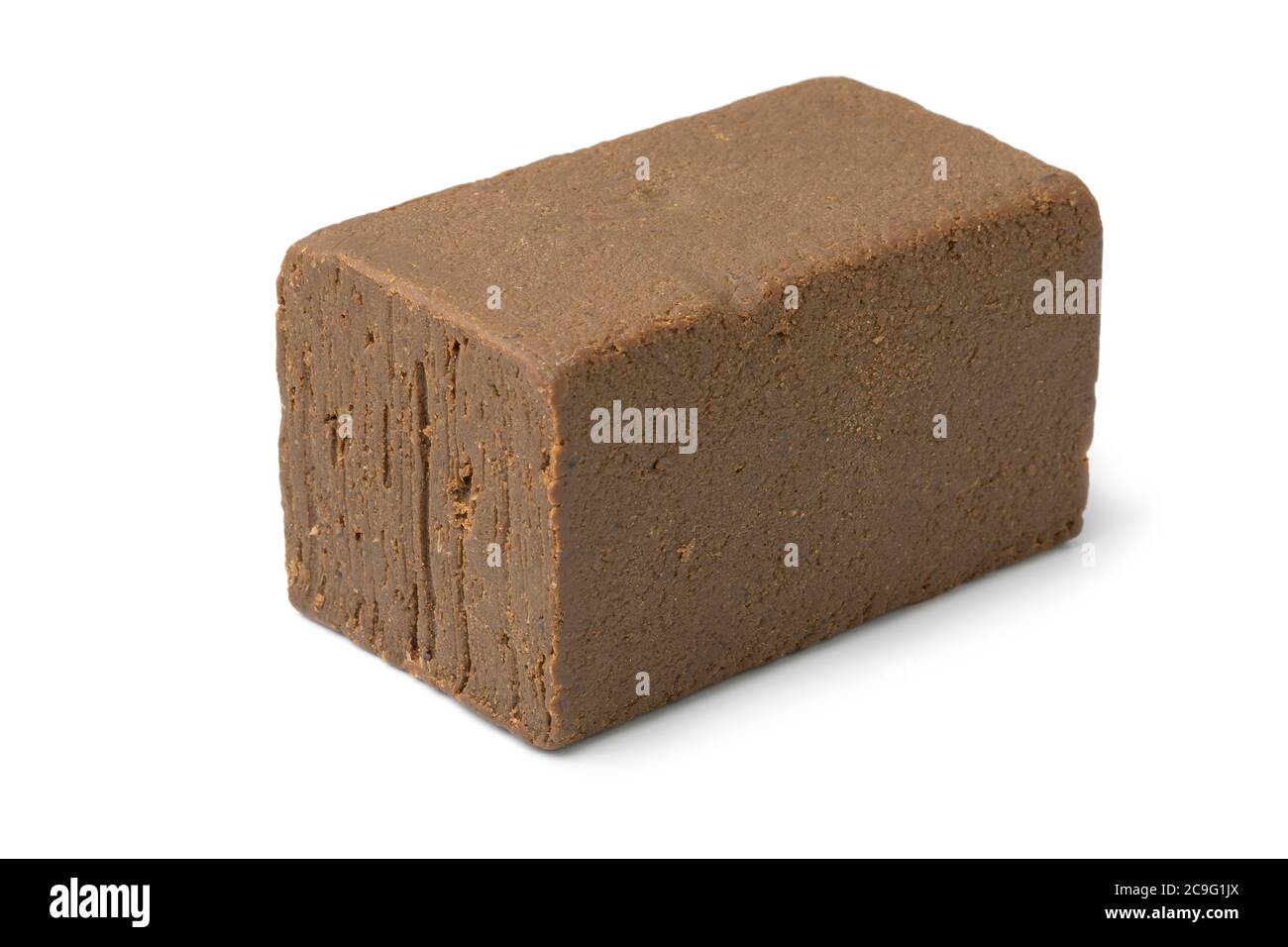 Block of shrimp paste close up isolated on white background Stock Photo ...