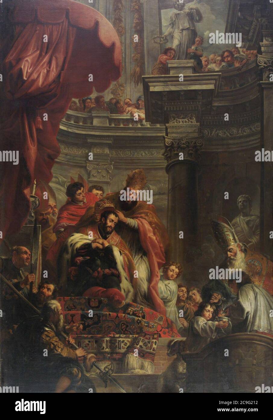 Jan Erasmus Quellinus - Crowning of Charles V in Bologna Stock Photo ...