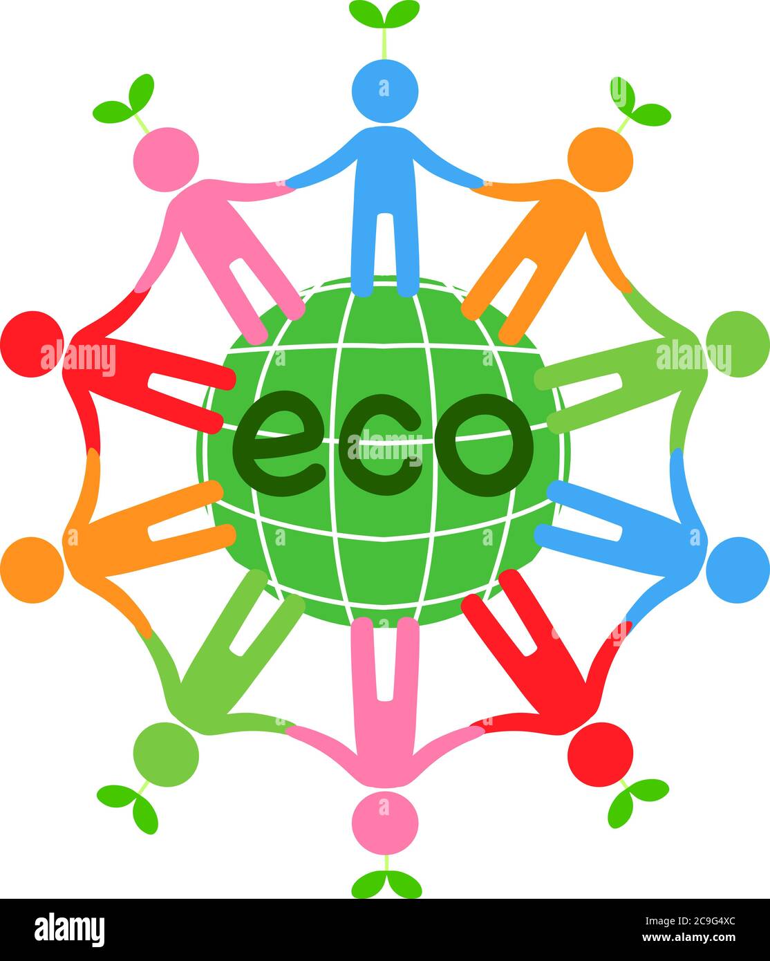 This is a illustration of People of different races around the earth ...