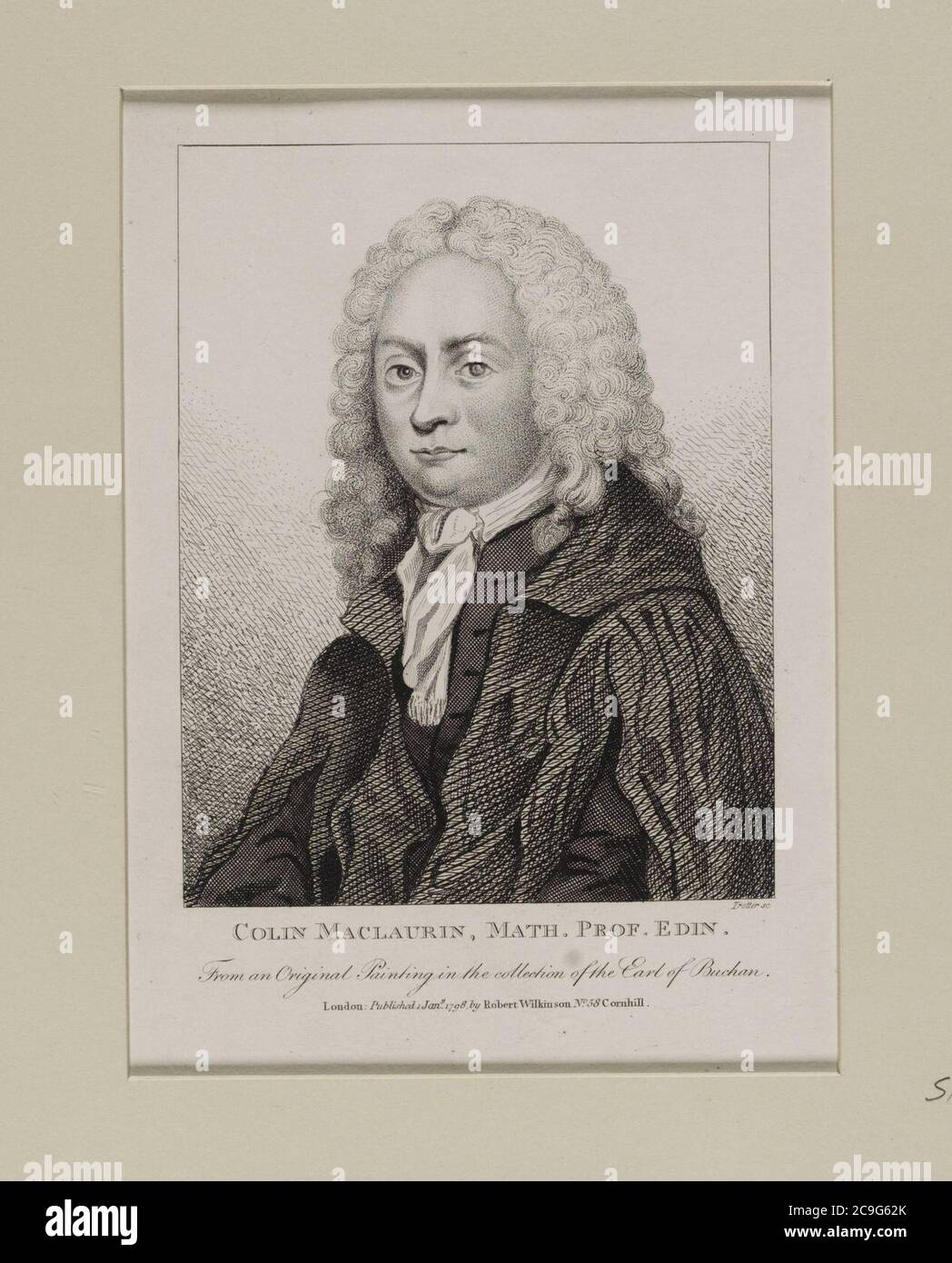 Jacobite broadside - Colin Maclaurin, Math. Prof. Edin Stock Photo - Alamy