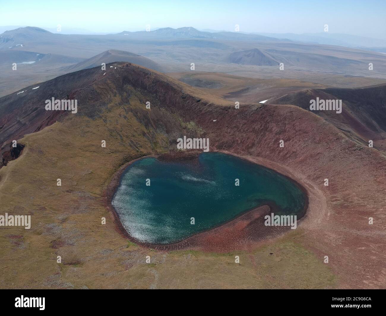 Lake in the Volcano Stock Photo - Alamy