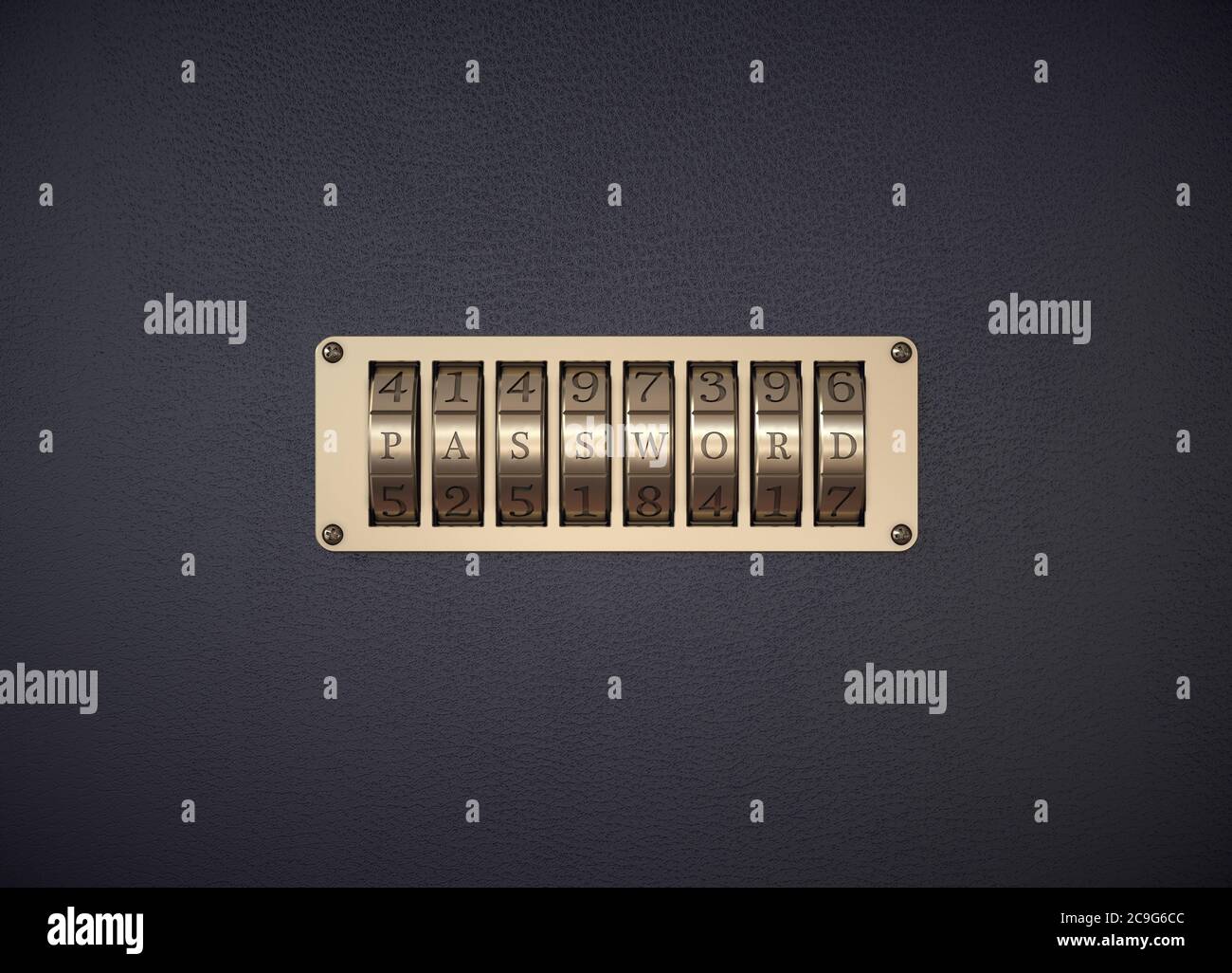 Combination lock. Password word Stock Photo - Alamy