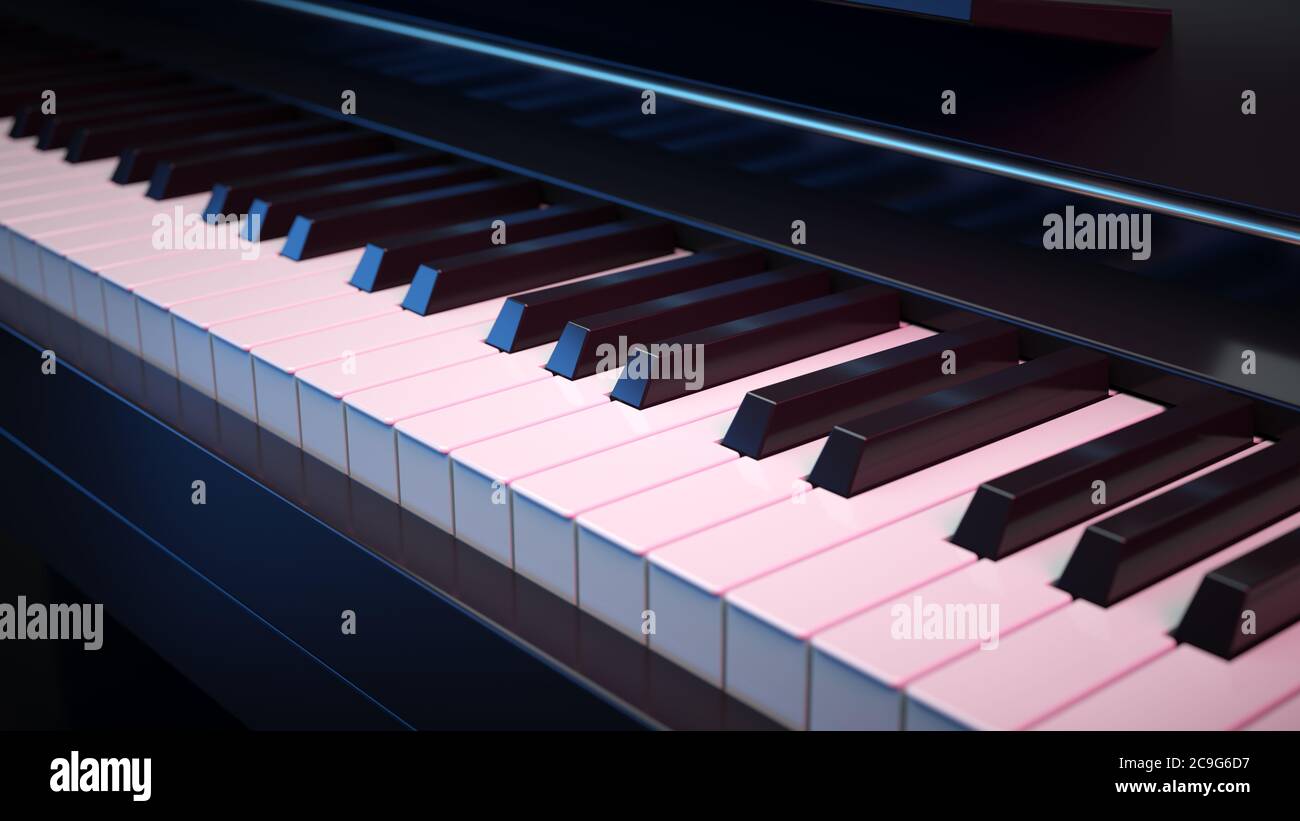 Close up of the keys of an elegant piano Stock Photo - Alamy