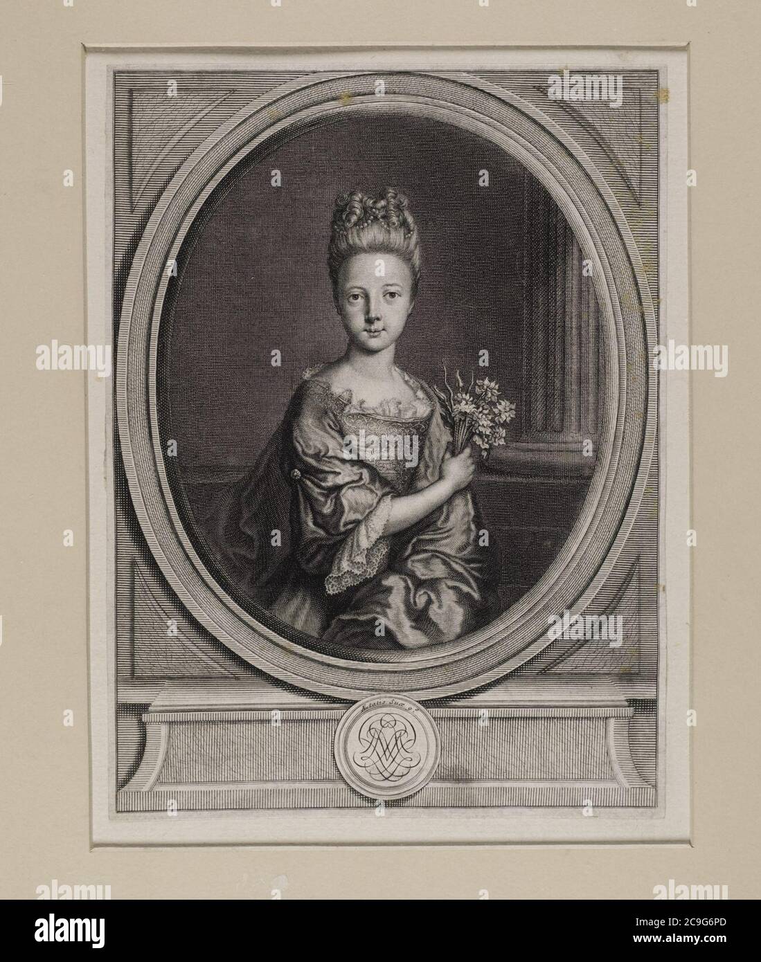Jacobite broadside - Portrait of Princess Louisa Maria as a young girl ...