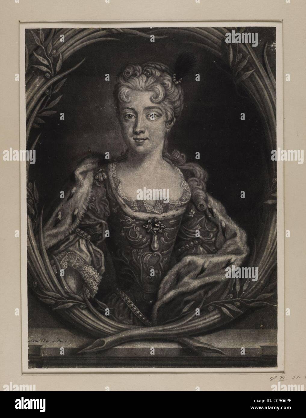 Jacobite broadside - Portrait of Princess Maria Clementina 05 Stock ...