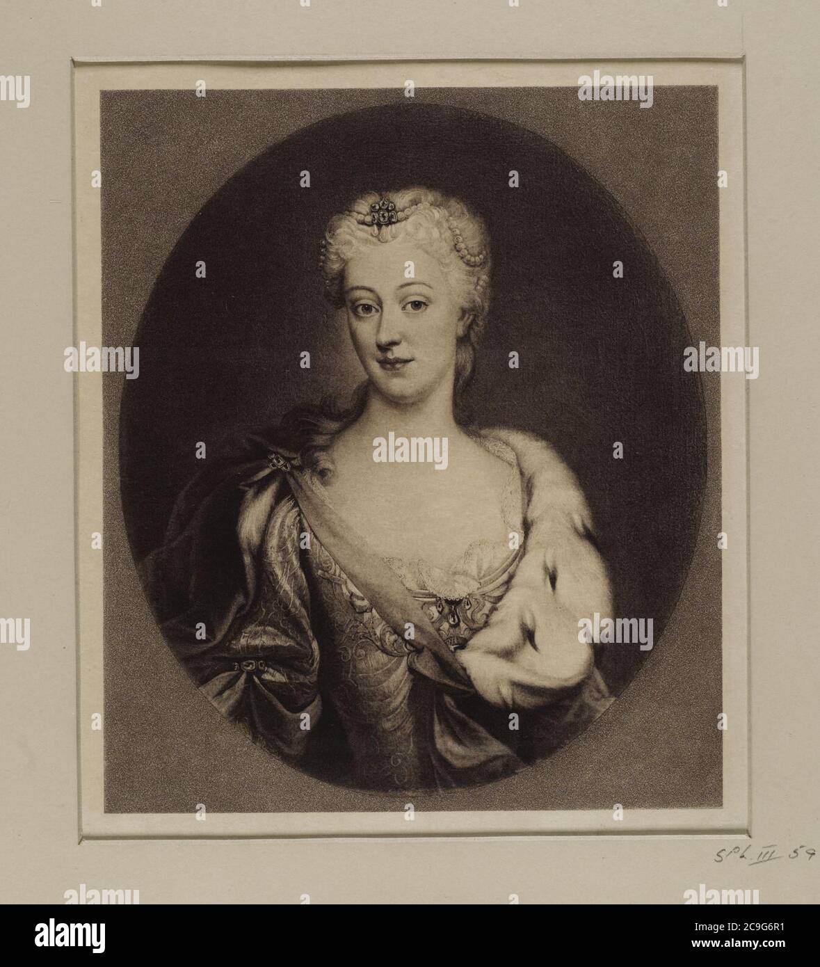 Jacobite broadside - Portrait of Princess Maria Clementina 07 Stock ...