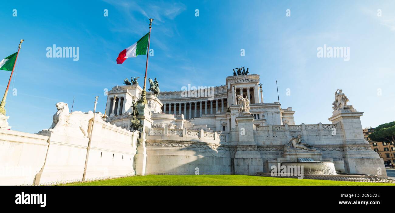 Grass by Altar of the Fatherland in Rome, Italy Stock Photo - Alamy