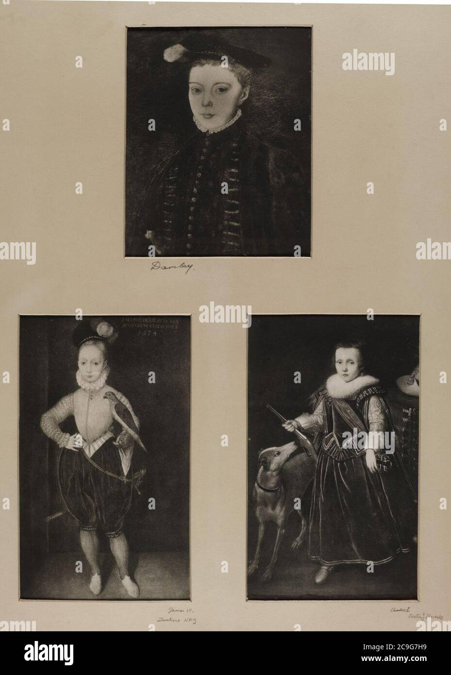 Jacobite broadside - Portraits of Lord Darnley, James I and VI, and ...