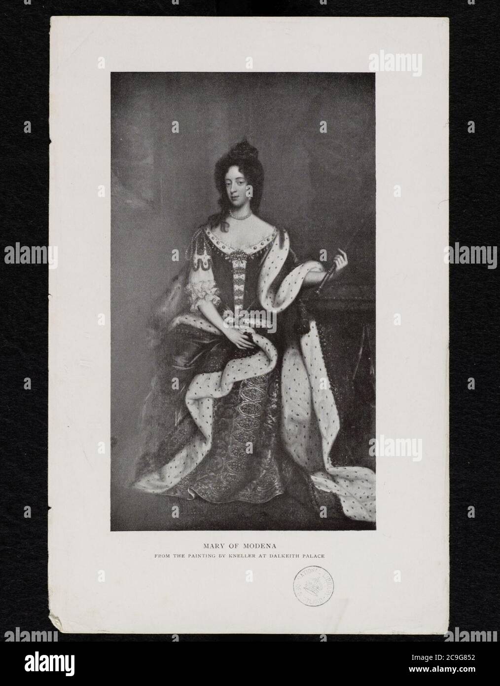Jacobite broadside - Mary of Modena, from the painting by Kneller at ...