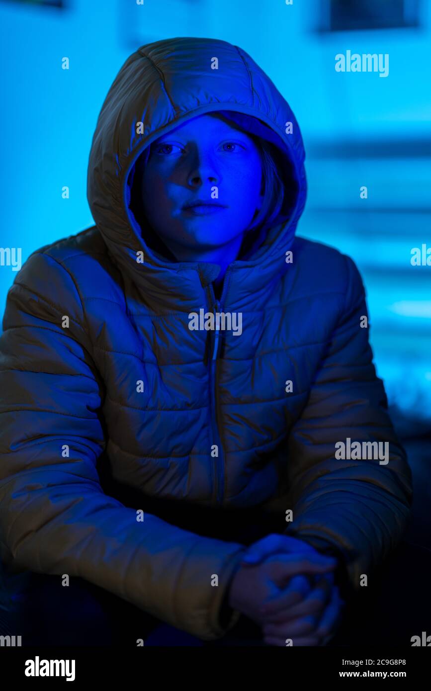 Light blue hoodie hi-res stock photography and images - Alamy