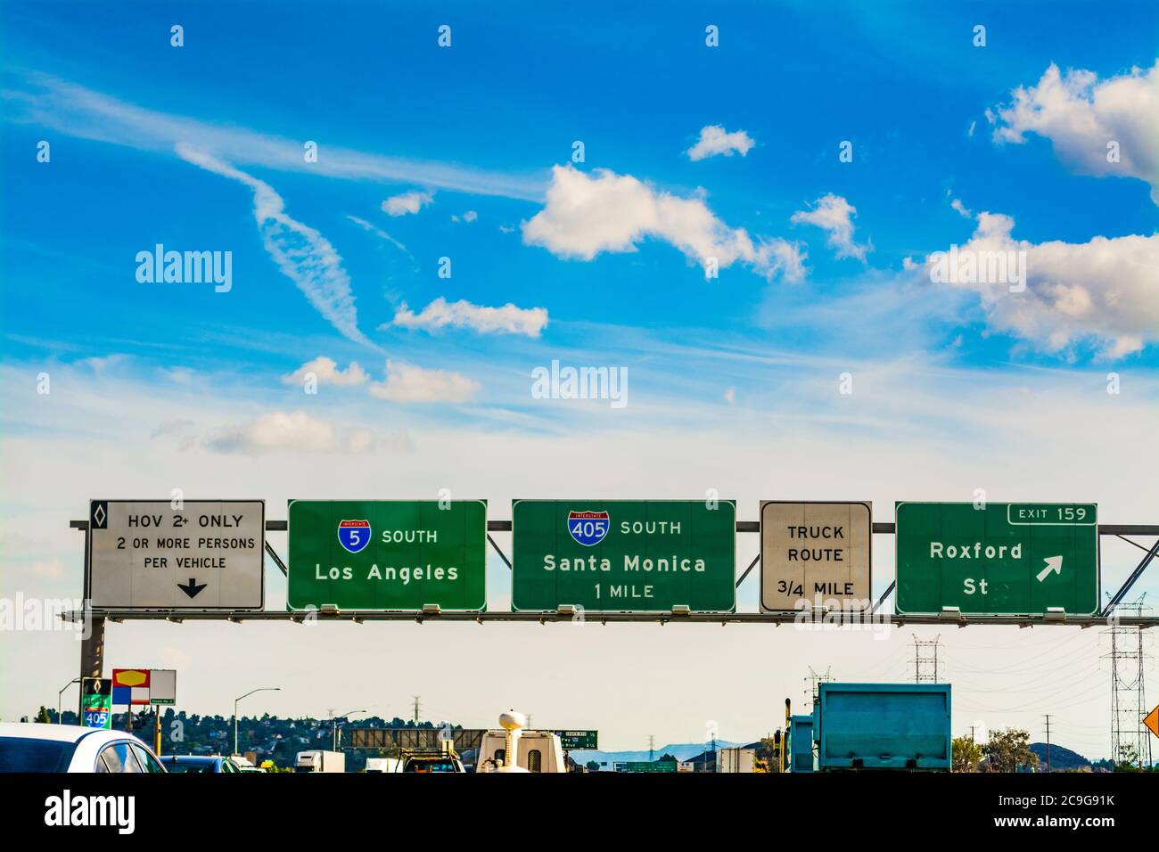 Los angeles freeway signs hi-res stock photography and images - Alamy