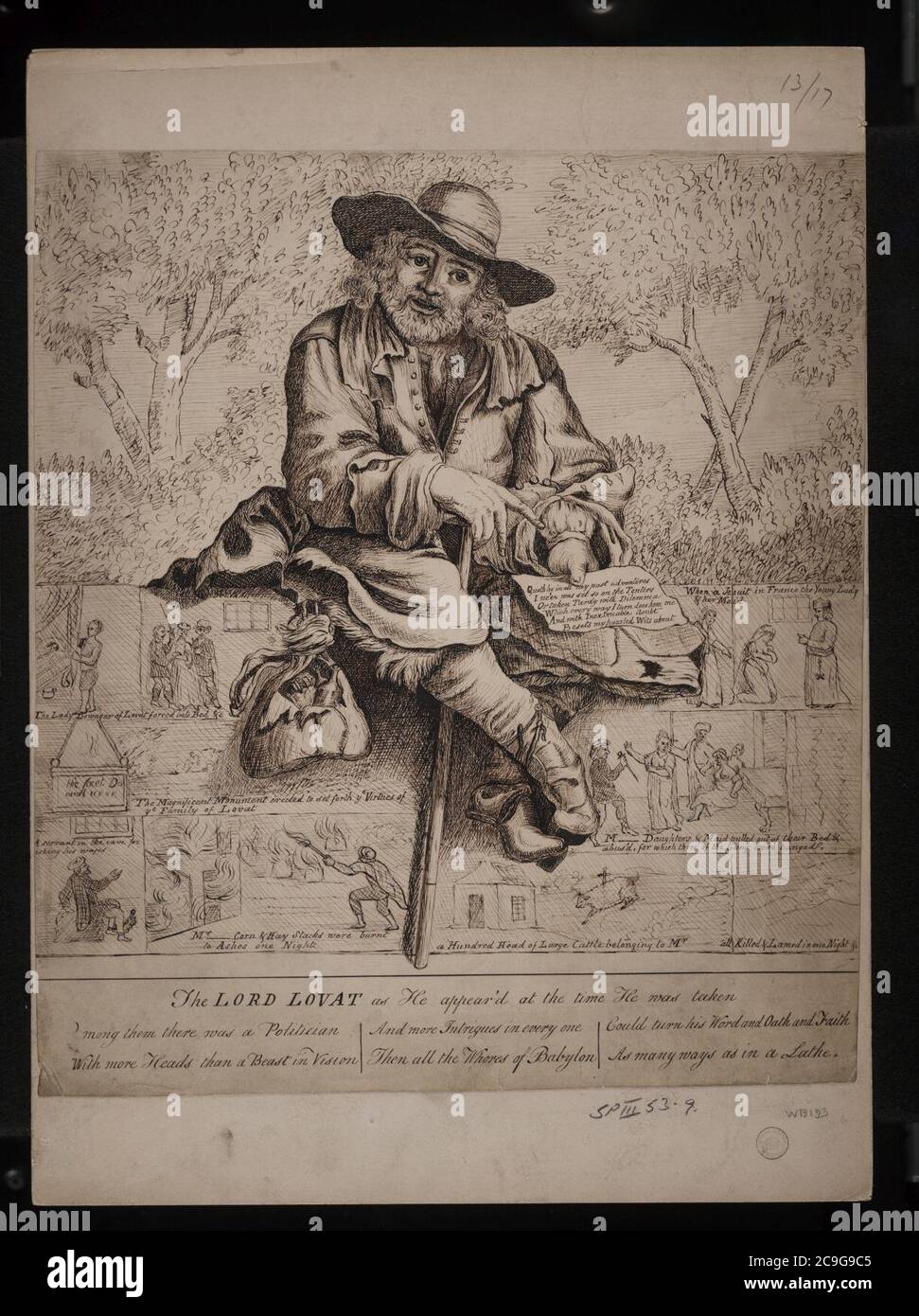 Jacobite broadside - Simon Lord Lovat 03 Stock Photo - Alamy