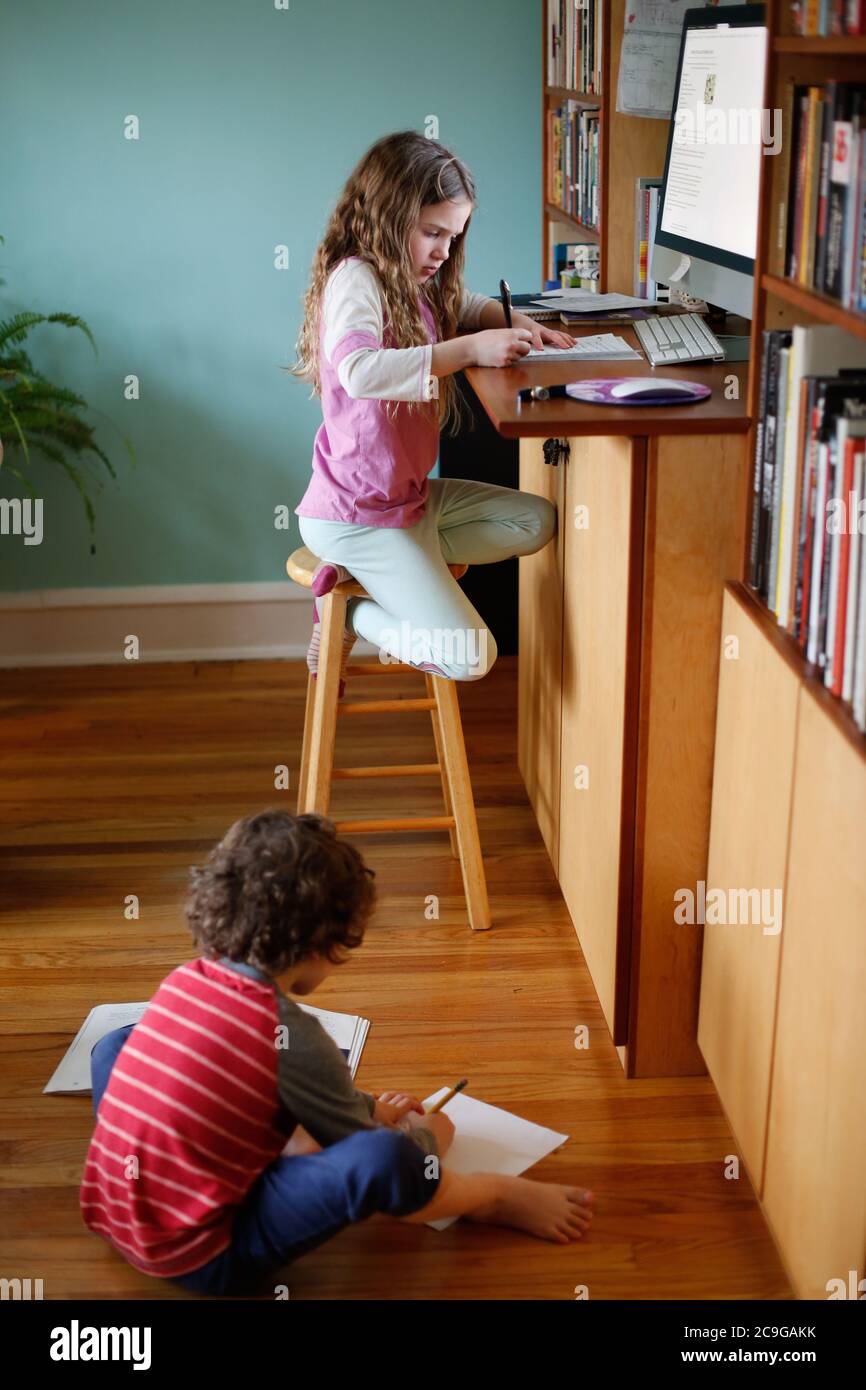 Homeschool worksheets hi-res stock photography and images - Alamy