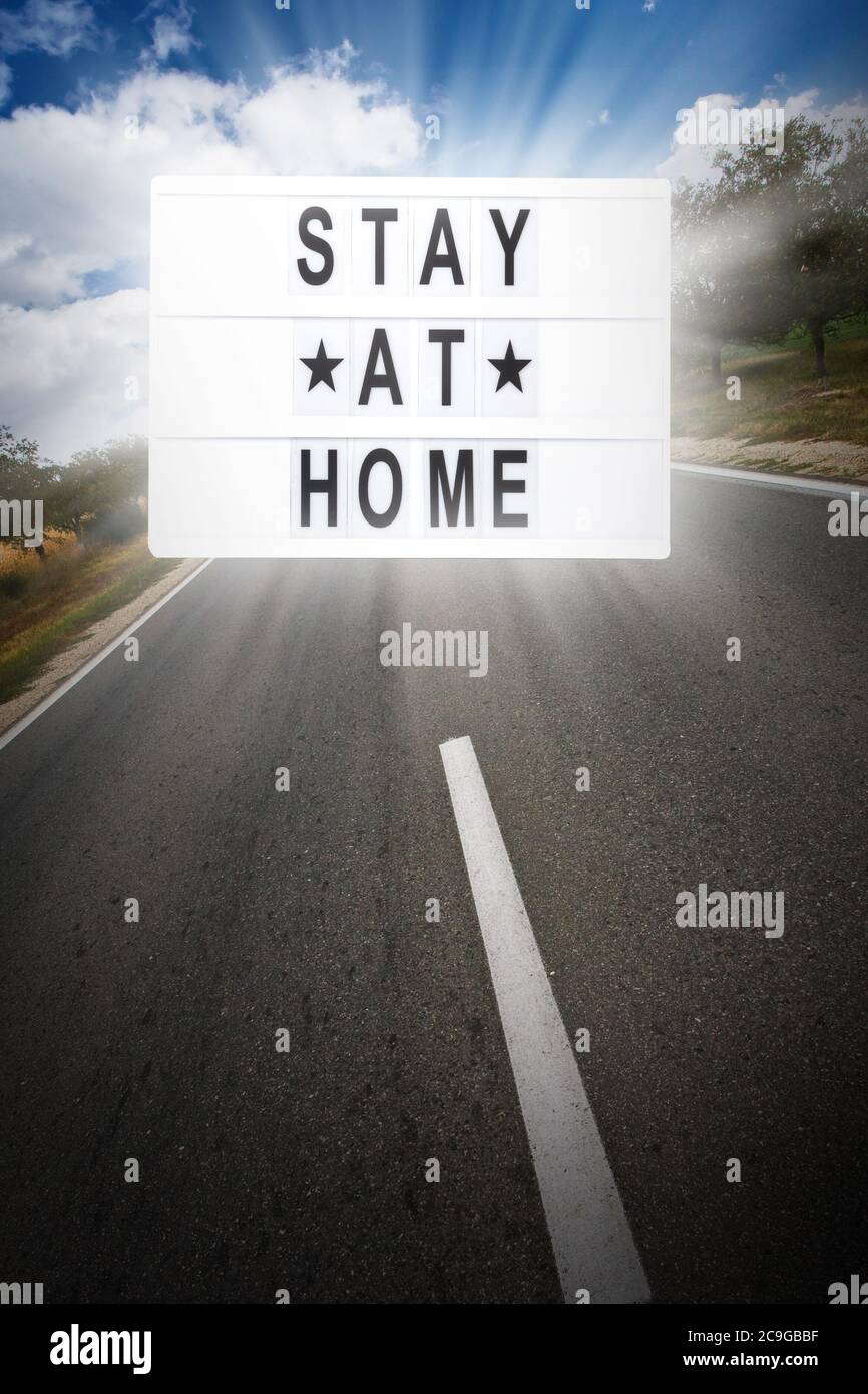 Stay At Home - letterboard text - stay at home, self-isolation, social ...