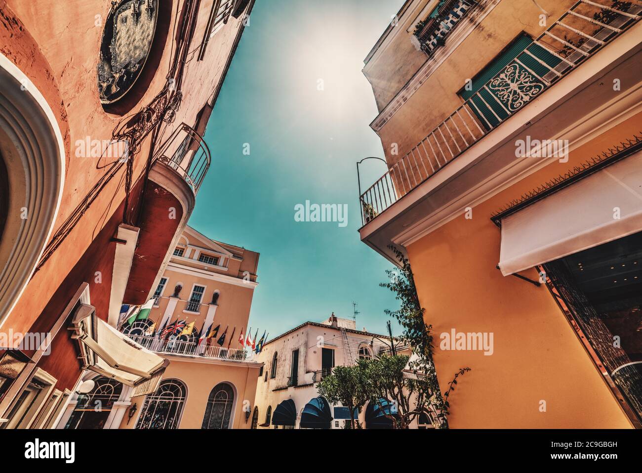 Luxury buildings in world famous Capri island, Italy Stock Photo - Alamy