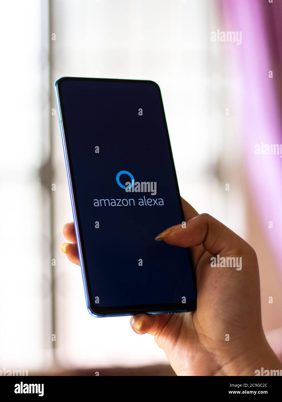 Assam, india - July 28, 2020 : Alexa a virtual assistant developed by ...