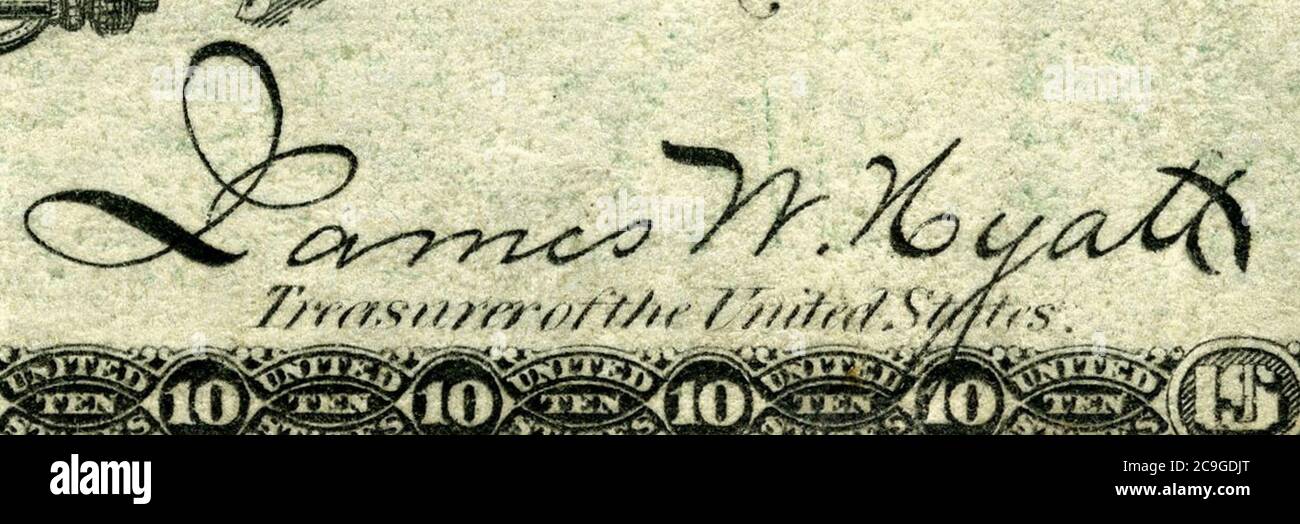 James W. Hyatt (Engraved Signature Stock Photo - Alamy