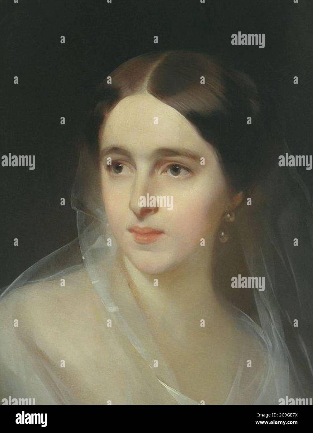 Ivan Makarov - Natalia Nikolaevna Pushkina-Lanskaya 1849 - detail Stock ...