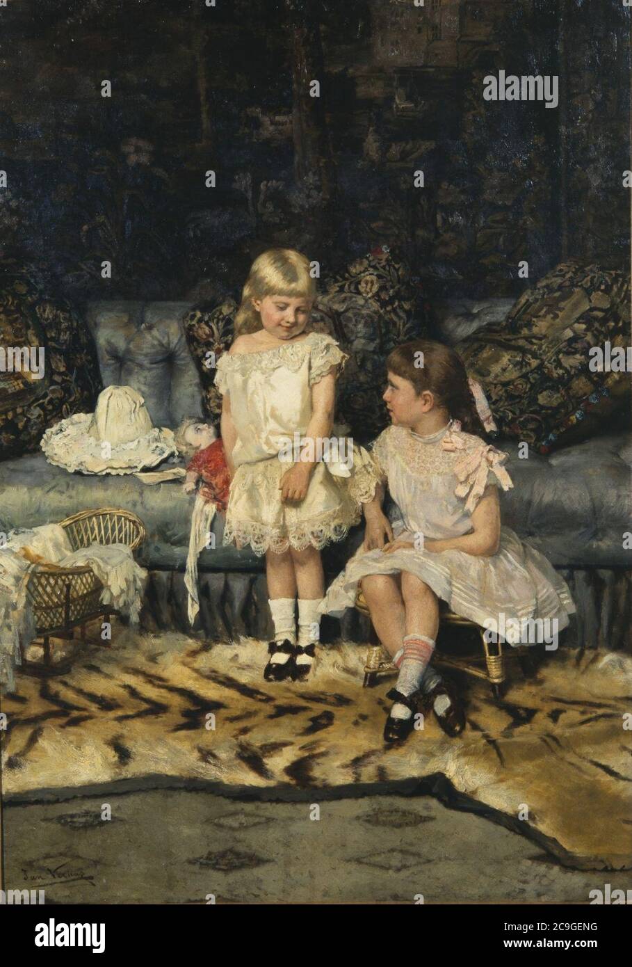 Jan Verhas - Girls at play Stock Photo - Alamy