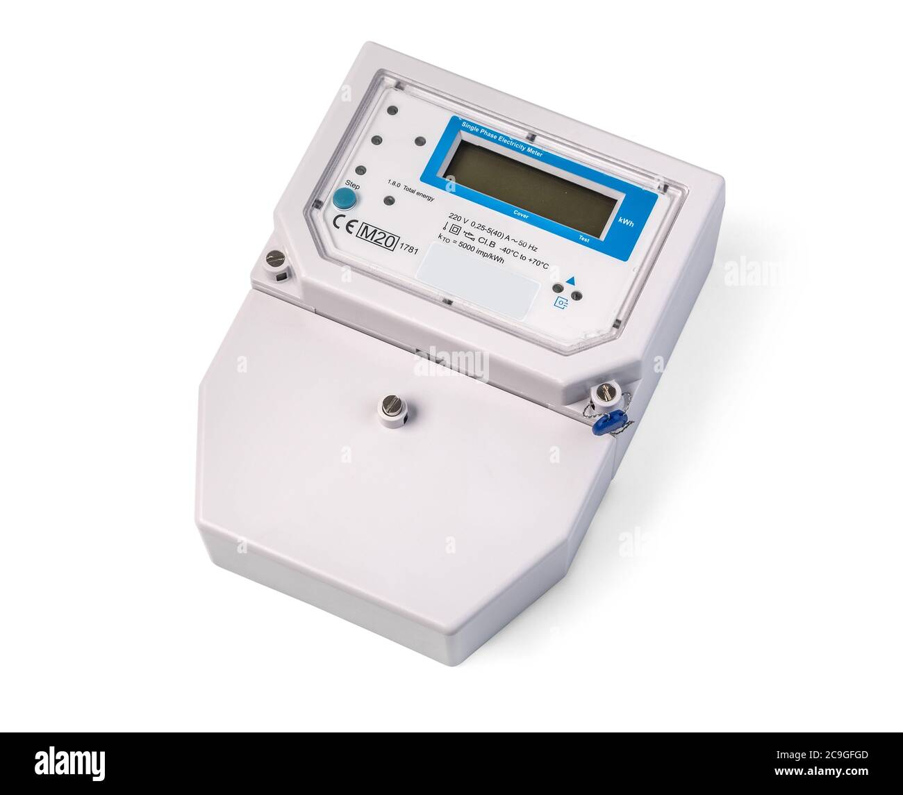 Electric meter power tool isolated from white background. With clipping ...