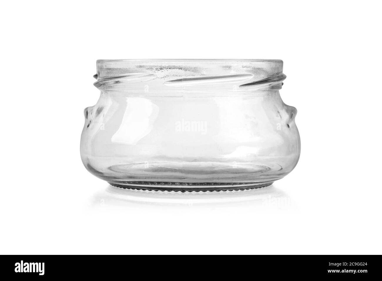 Empty glass jar isolated on white background with clipping path Stock ...