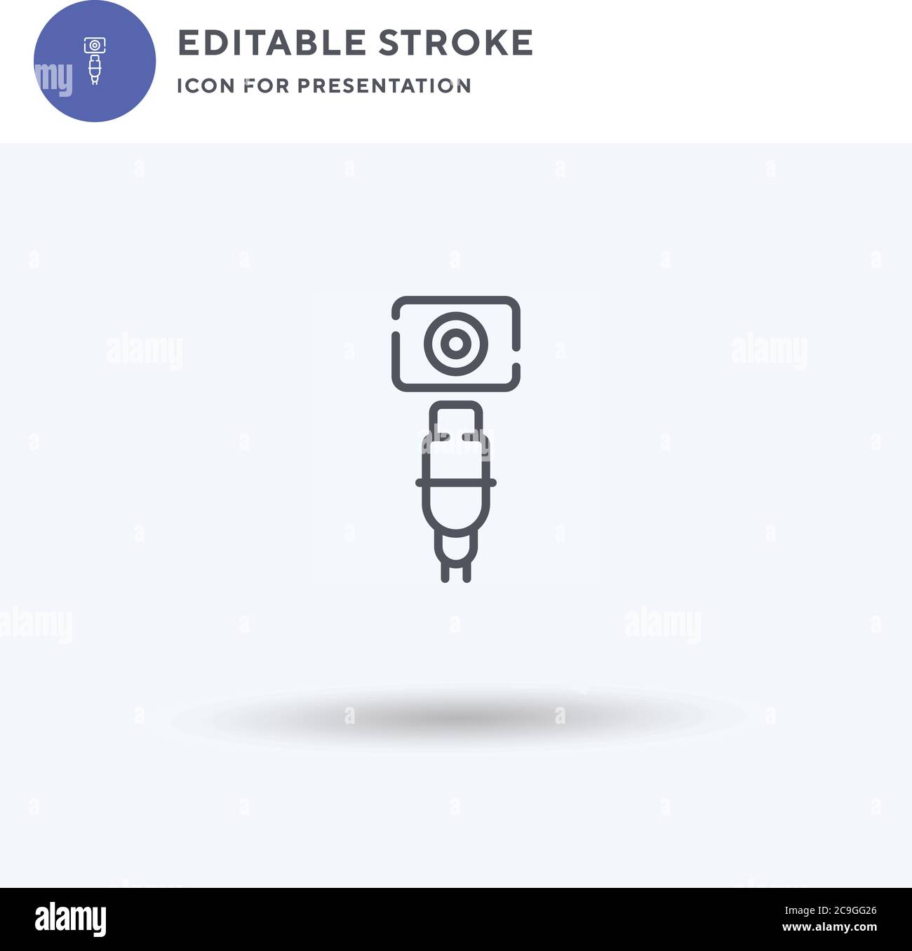 Coaxial icon vector, filled flat sign, solid pictogram isolated on ...