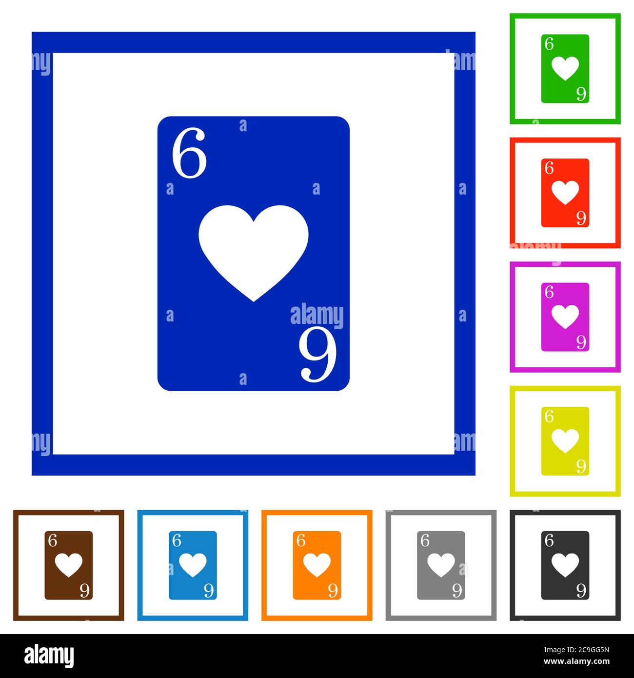 Flat hearts icons design elements hi-res stock photography and images ...