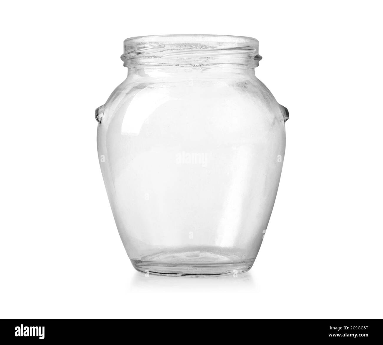Empty glass jar isolated on white background with clipping path Stock ...